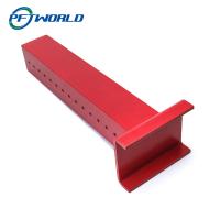 China ODM Bending Sheet Metal Parts Red Bracket Powder Coating Computer Accessories for sale