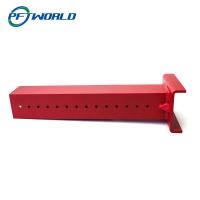 China ODM Bending Sheet Metal Parts Red Bracket Powder Coating Computer Accessories for sale