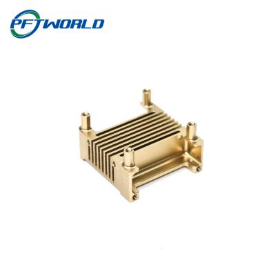 China Precision CNC Gold Plating Aluminum Parts Machined Radiator Parts for sale