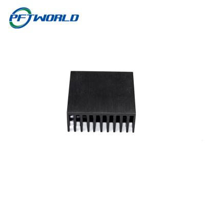 China CNC Machined Aluminum Parts, Precision Aluminum Radiator, Black for sale