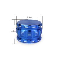 China Customized Cnc Aluminum Parts Tobacco Spice Herb Grinder Blue Anodizing for sale