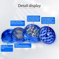 China Customized Cnc Aluminum Parts Tobacco Spice Herb Grinder Blue Anodizing for sale