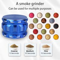 China Customized Cnc Aluminum Parts Tobacco Spice Herb Grinder Blue Anodizing for sale