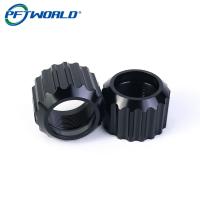 China Custom Black Anodized Aluminum 6061 CNC Turned Threaded Knobs for sale