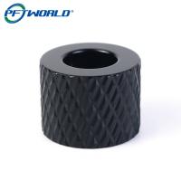 China Precision CNC Machined 6061-T6 Aluminum Knurled Control Rings with Black Anodized Finish for sale