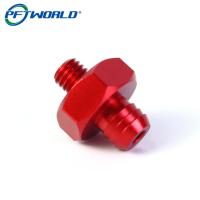 China CNC Turned Aluminum Adapter Fittings With Red Anodizing for sale