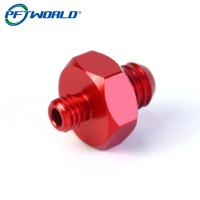 China CNC Turned Aluminum Adapter Fittings With Red Anodizing for sale