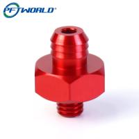 China CNC Turned Aluminum Adapter Fittings With Red Anodizing for sale