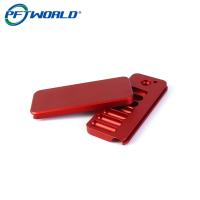 China Custom CNC Machined Aluminum Sliding Cases Red Anodized AL6061 T6 for sale