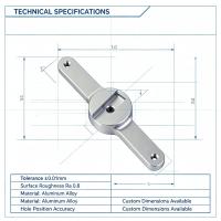 China CNC Machined Aluminum Servo Horns With Clear Anodized for sale