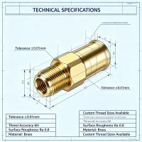 China Custom CNC Turned Brass Hose Fittings H59 Flare Barb Adapters for sale