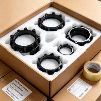 China Custom CNC Machined Aluminum Flanged Mounting Rings Black Anodized for sale