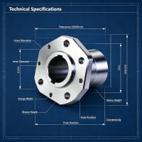 China Custom CNC Machined 321 Stainless Steel Keyed Flange Hubs with Wire EDM Keyway and Precision Mounting Holes for sale
