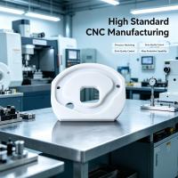 China Custom CNC Milled White POM-C Acetal Plates with Square Bore and Burr-Free Arc Slots for sale