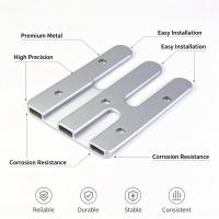 China Custom CNC Machined Sandblasted Anodized 6061-T6 Aluminum Comb Brackets Precision Milled for Flat Seating for sale