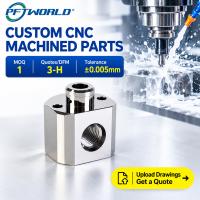 China Custom CNC Machined Brass Threaded Block Fitting with Precision Threaded Brass Threaded Fitting for sale