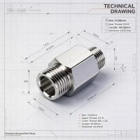 China Customized Logo Durable Metallic Hex Threaded Adapter and Threaded Adapter for CNC Turning Parts for sale