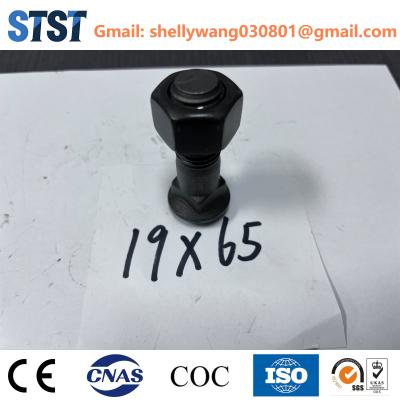 China Heavy Duty Bulldozer Excavator Undercarriage Parts M19×2.5×65mm Track Fasteners Anti Rust for sale