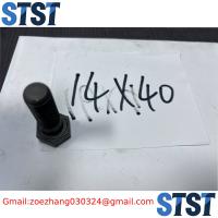China High Tensile Strength Bulldozer Undercarriage Parts Heavy Duty M14x40mm Bolts And Nuts For Excavator for sale