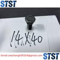China M14x40mm Track Fasteners For Excavator & Bulldozer Undercarriage Parts Anti Loosening for sale