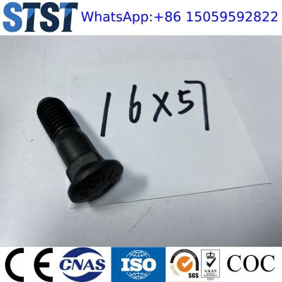 China Heat Treated & Wear Resistant M16x57mm Track Fasteners For Excavator & Bulldozer Undercarriage Parts for sale