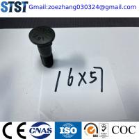 China Wear Resistant M16x57mm Track Bolts And Nuts Excavator Undercarriage Parts for sale