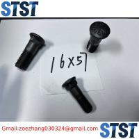 China Wear Resistant M16x57mm Track Bolts And Nuts Excavator Undercarriage Parts for sale