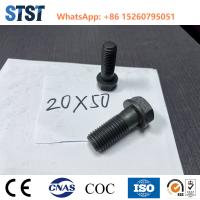 China Heavy Duty And Heavy Strength M20×50 Excavator Track Bolts And Nuts Bulldozer Undercarriage Parts for sale