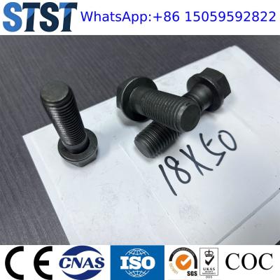 China Track Bolts And Nuts M18x50mm Track Fasteners For Excavator & Bulldozer for sale