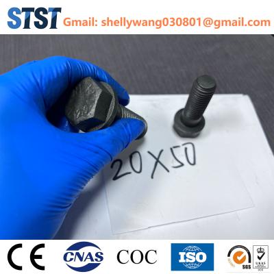 China Excavator & Bulldozer Undercarriage Replacement Part M20×50 Track Fasteners High Wear Resistant for sale