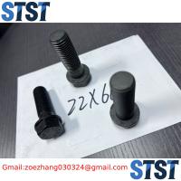 China Heavy Duty Fastening M22x60mm Track Bolts Bulldozer Undercarriage Parts High Tensile Strength for sale