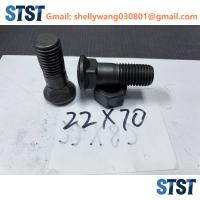 China Heavy Duty Excavator Or Bulldozer Undercarriage Parts M22×70 Track Bolt And Nut for sale
