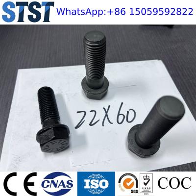 China Strong Clamping Force And Anti Loosening M22x60mm Track Fasteners For Excavator & Bulldozer for sale