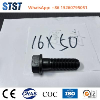 China High Wear Resistant Excavator Track Parts M16×50 Track Bolts Nuts Alloy Steel for sale