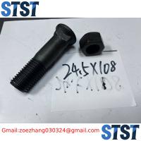 China Corrosion Resistant Surface Bulldozer Undercarriage Parts Crack Resistant Construction M24.5x108mm Track Bolts for sale