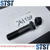 China Corrosion Resistant Surface Bulldozer Undercarriage Parts Crack Resistant Construction M24.5x108mm Track Bolts for sale