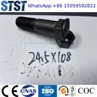 China Corrosion Resistant Surface Bulldozer Undercarriage Parts Crack Resistant Construction M24.5x108mm Track Bolts for sale