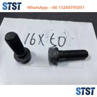 China High Wear Resistant Excavator Track Parts M16×50 Track Bolts Nuts Alloy Steel for sale