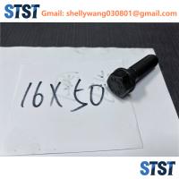 China High Wear Resistant Excavator Track Parts M16×50 Track Bolts Nuts Alloy Steel for sale