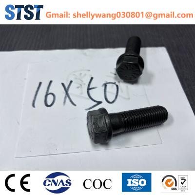 China Heavy Duty Excavator Undercarriage Parts Heavy Strength Alloy Steel M16×50 Track Fasteners for sale