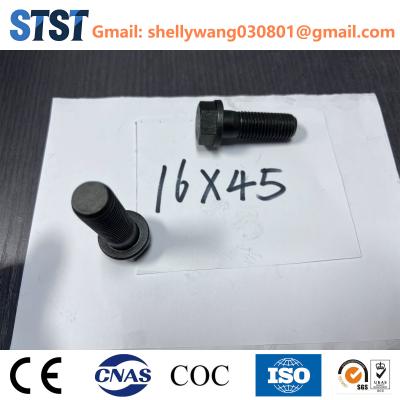 China High Wear Resistant Excavator Undercarriage Parts Replacement M16×45 Track Fasteners Heavy Strength for sale
