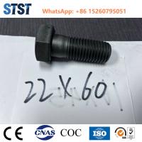 China High Wear Resistant Bulldozer Excavator Track Bolt Replacement Part M22×60 Bolts And Nuts High Strength for sale