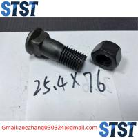 China Precision Rolled Threads And Anti Loosening Excavator Track Bolt M25.4x76mm for sale