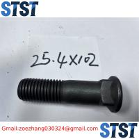 China M25.4x102mm Track Shoe Bolt And Nut Undercarriage Bolts And Nuts Hot Forging for sale