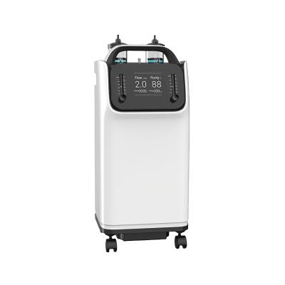 China 8 Liter Medical Oxygen Concentrator With Handle And Nebulizer Dual Flow for sale