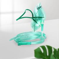 China MEDICAL GRADE MATERIAL LATEX FREE OXYGEN MASK FOR CHILDREN AND ADULTS WITH ELASTIC BAND AND BREATHING TUBE for sale