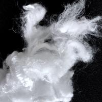China Non Woven White Color Bicomponent Polyester Fiber Side By Side 2D×38mm for sale