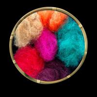 China Dumbbell Polyester Staple Fiber , 11.11Detx × 64mm Full Dull Dope Dyed Fiber for sale