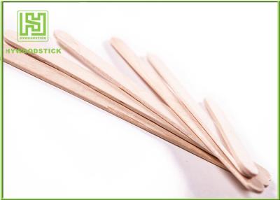 China Natural Color Long Ice Cream Wooden Sticks With 114mm Length Flat Edge for sale