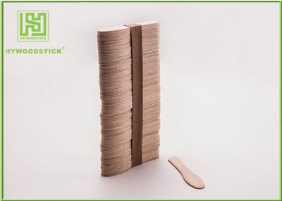 China Custom Logo Wooden Popsicle Sticks , Food Grade Ice Cream Wooden Spoons Disposable for sale